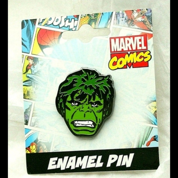 Marvel | Accessories | Marvel Comics Incredible Hulk Logo Enamel Pin ...